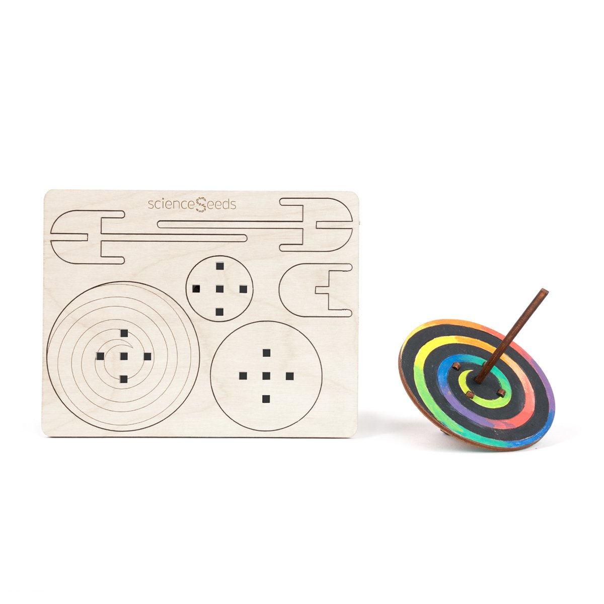 Hypnotic Spiral Spinning Top Kit – scienceSeeds