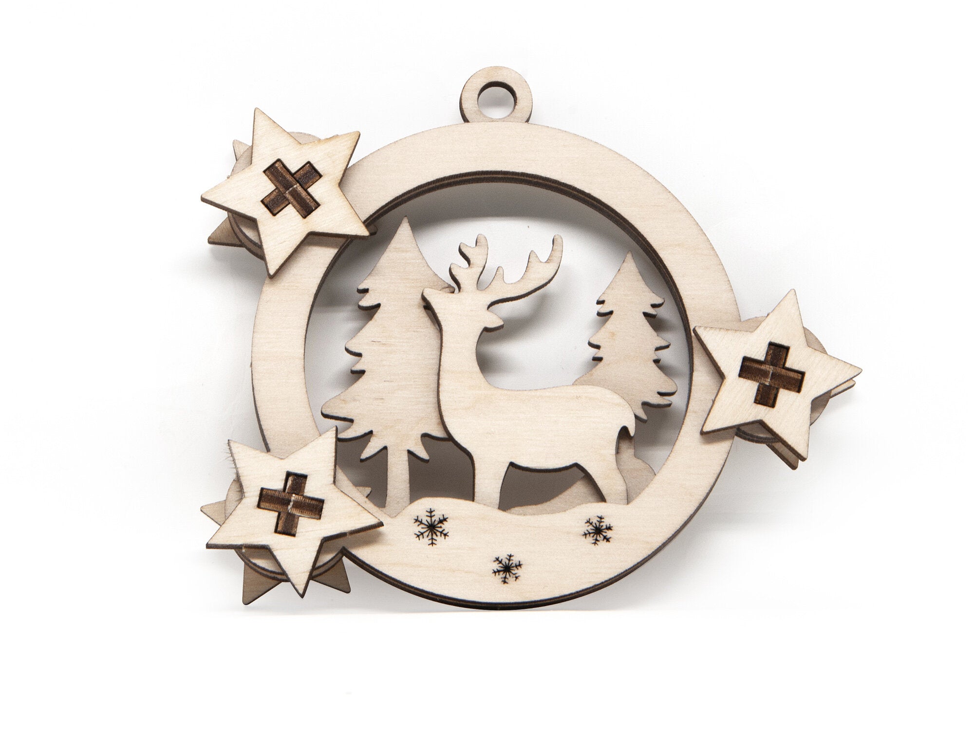 Reversible 3D Reindeer and Christmas Tree Ornament – scienceSeeds