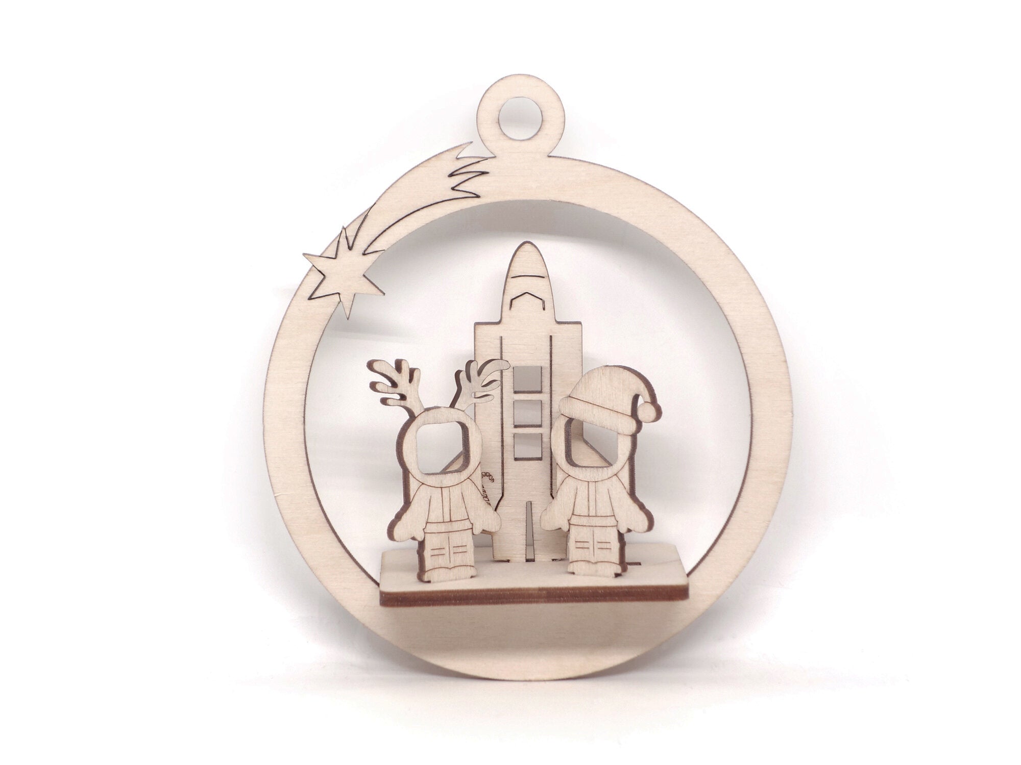 Santa, Astronaut and Rocket Ornament – scienceSeeds